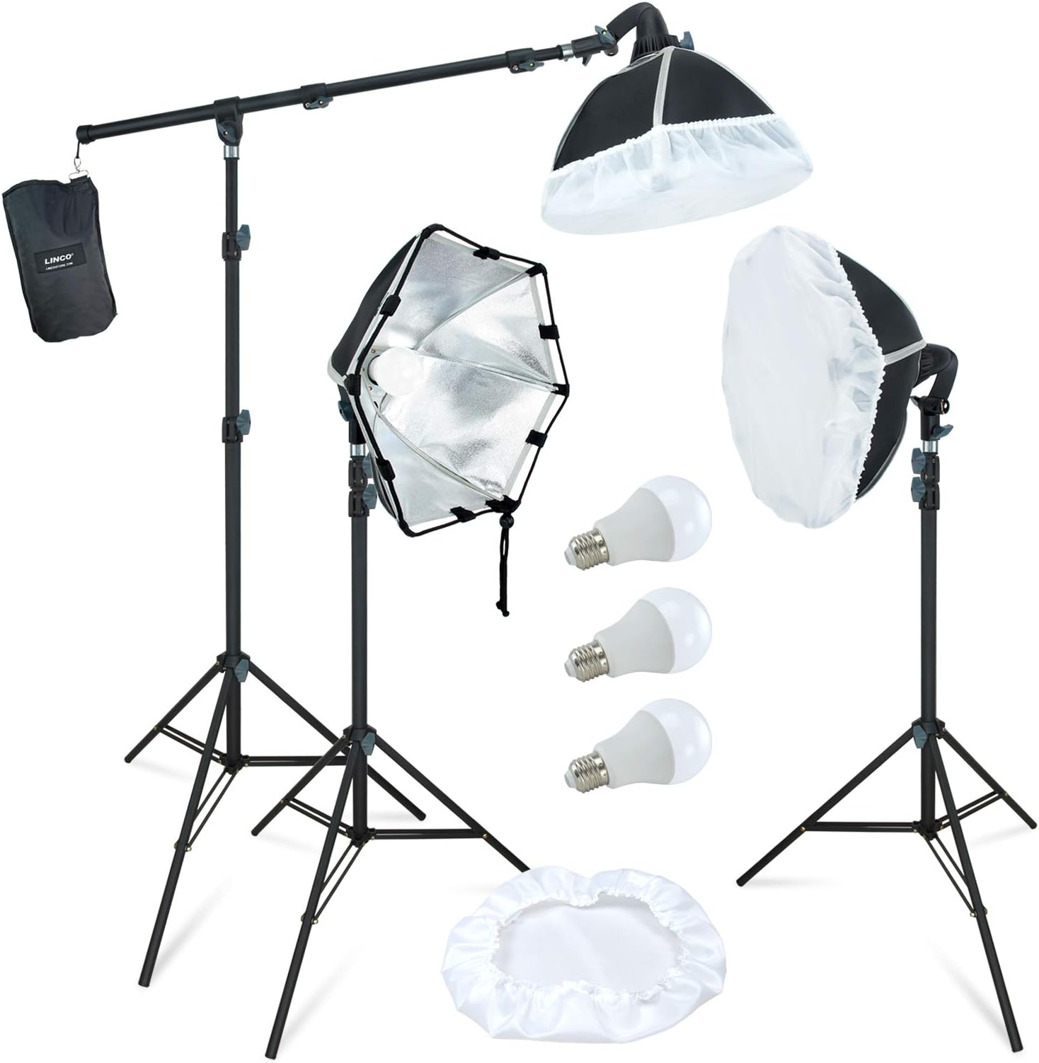 Amazon.com : Fancierstudio H1sb Video Lighting Kit Softbox Lighting Kit ...