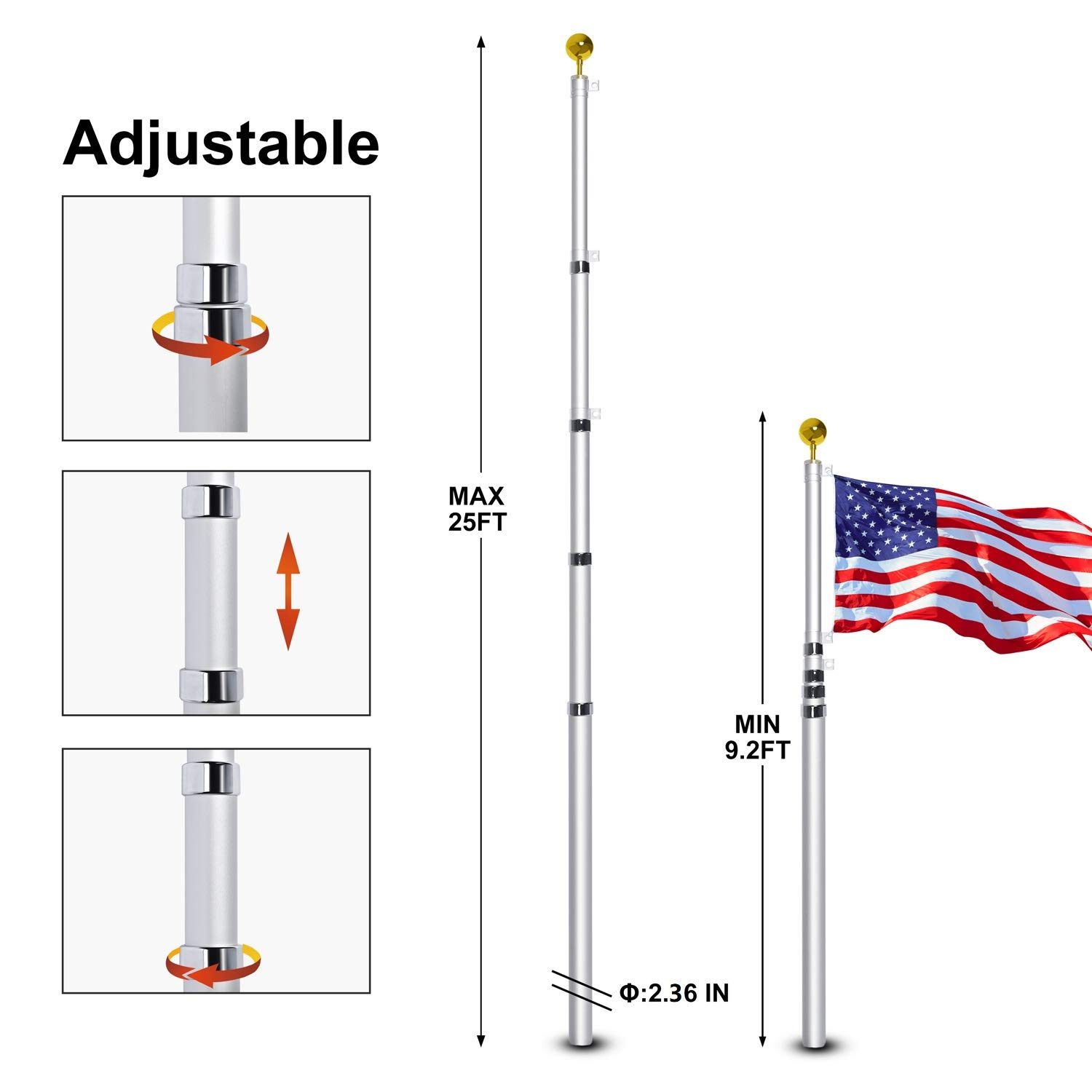 Standard Commercial Flagpole Height at Spencer Weedon blog