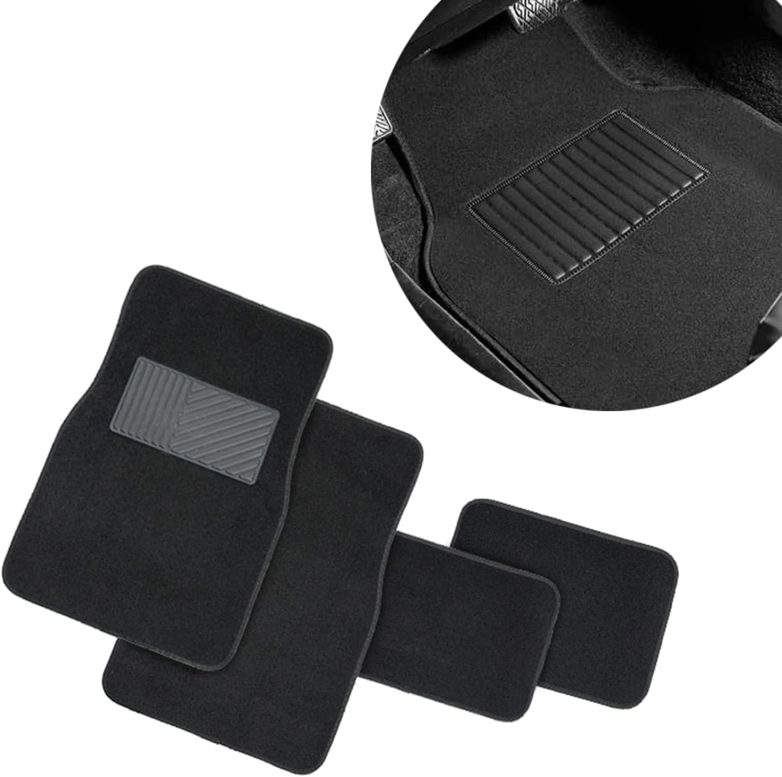 Amazon.com: ZBGUN 4 PCS Car Protective Floor Mat Set, 2 PCS 25.5In x 17 ...