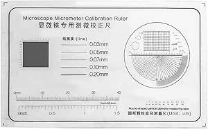 Amazon.com: Lab Microscope Slides Microscope Calibration Ruler-Microscope Micrometer PET Grid ...