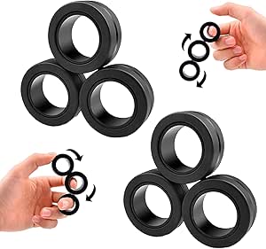 JazRvr Pack of 2 Magnetic Worry Stones, ADHD Toy and Fidget Toy for ...