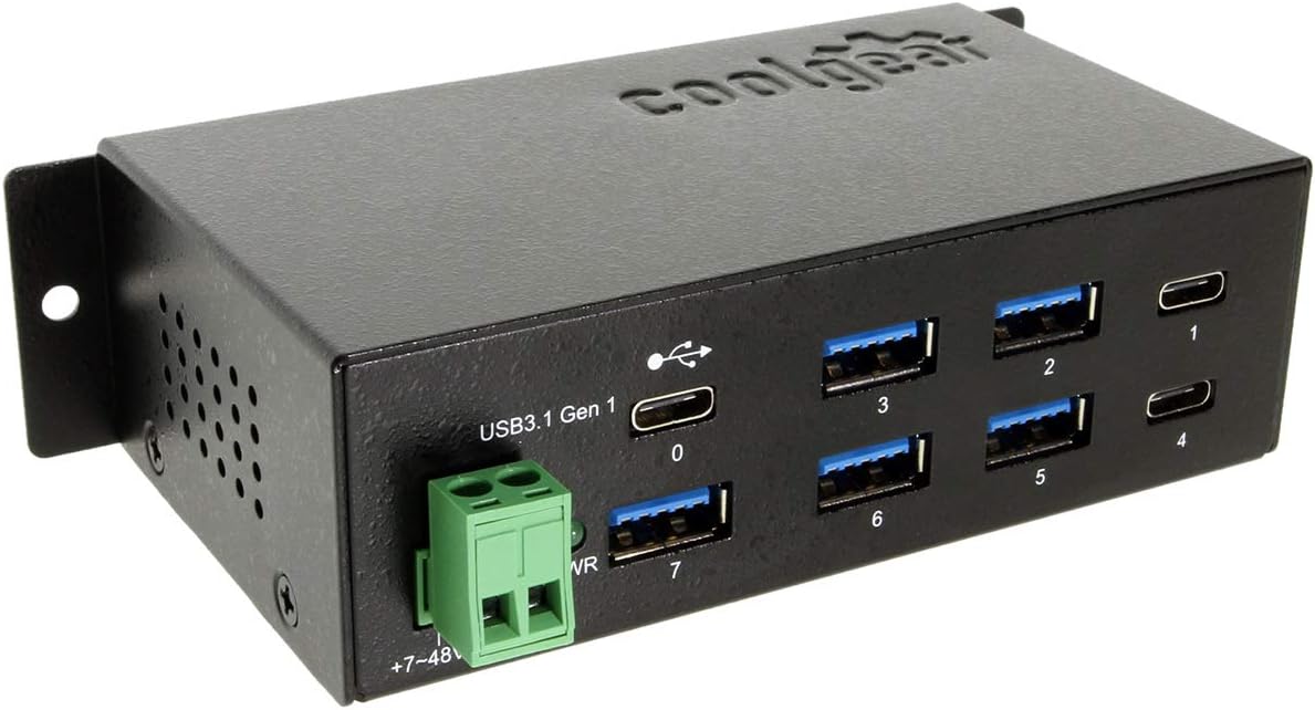 Amazon.com: 7 Port USB 3.2 Gen 1 Type-C Hub w/ESD Surge Protection ...