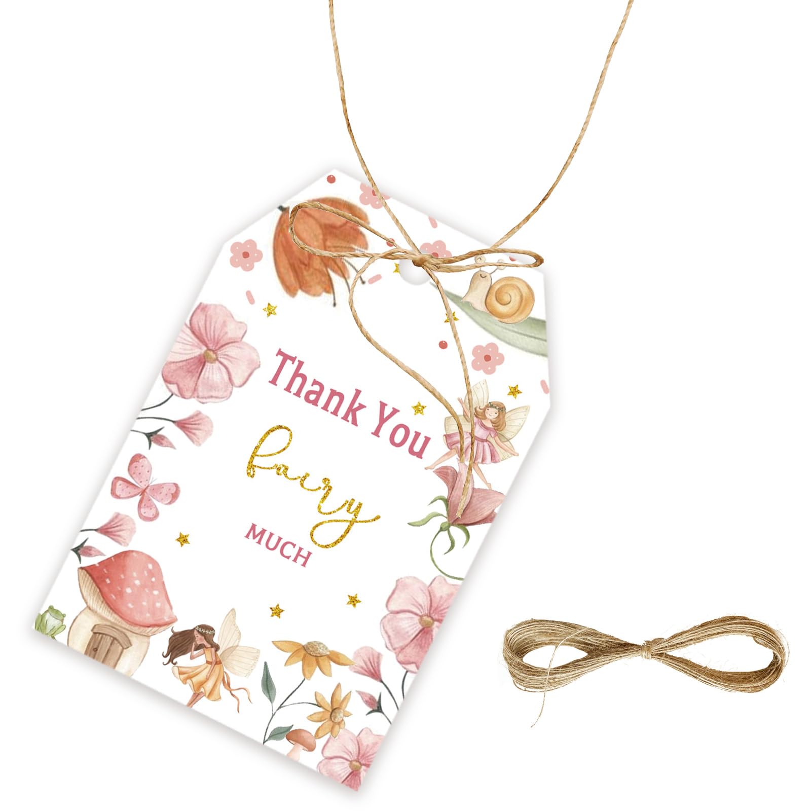 Amazon.com: FORSHEEP 50pcs Fairy Thank You Tags, Magical Gift Tag with ...