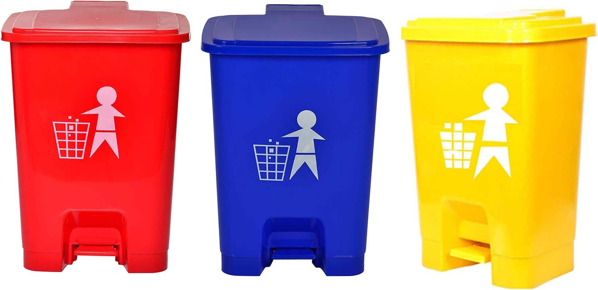 DHWANI ENTERPRISE Plastic Pedal Garbage Waste Dustbin 30 LTR (Blue ...