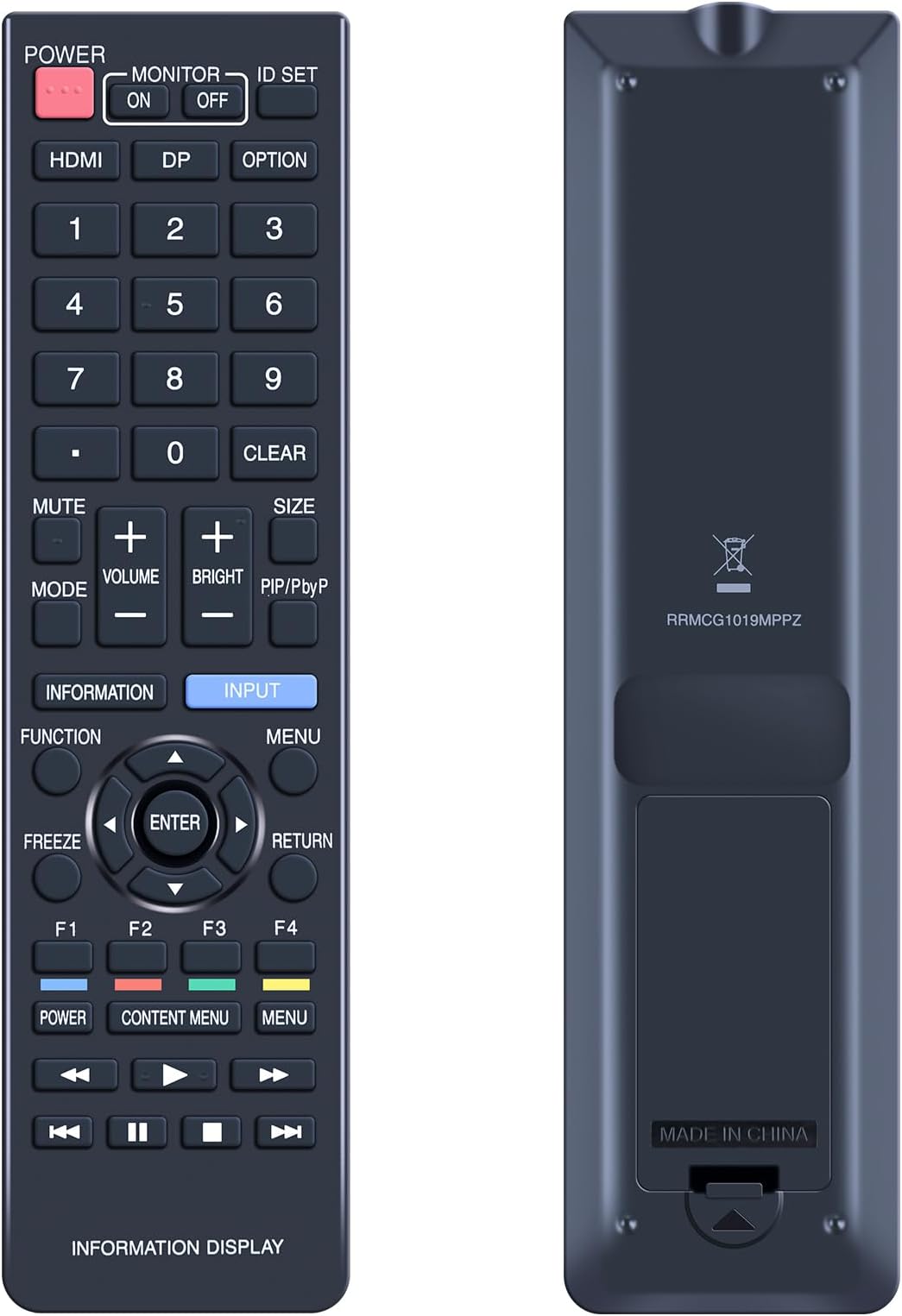 Amazon | RRMCG1019MPPZ 交換用リモコン Sharp 4K Ultra LCDモニター デジタルディスプレイ PN ...