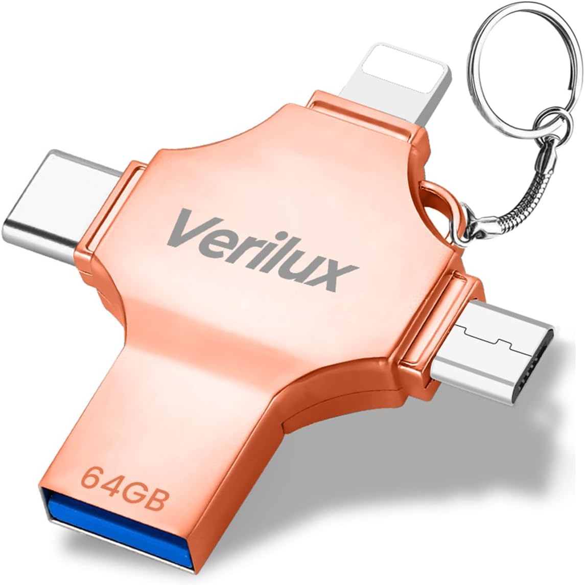 Verilux 64GB USB Flash Drive with Lightning, Micro, USB, Type-C ...