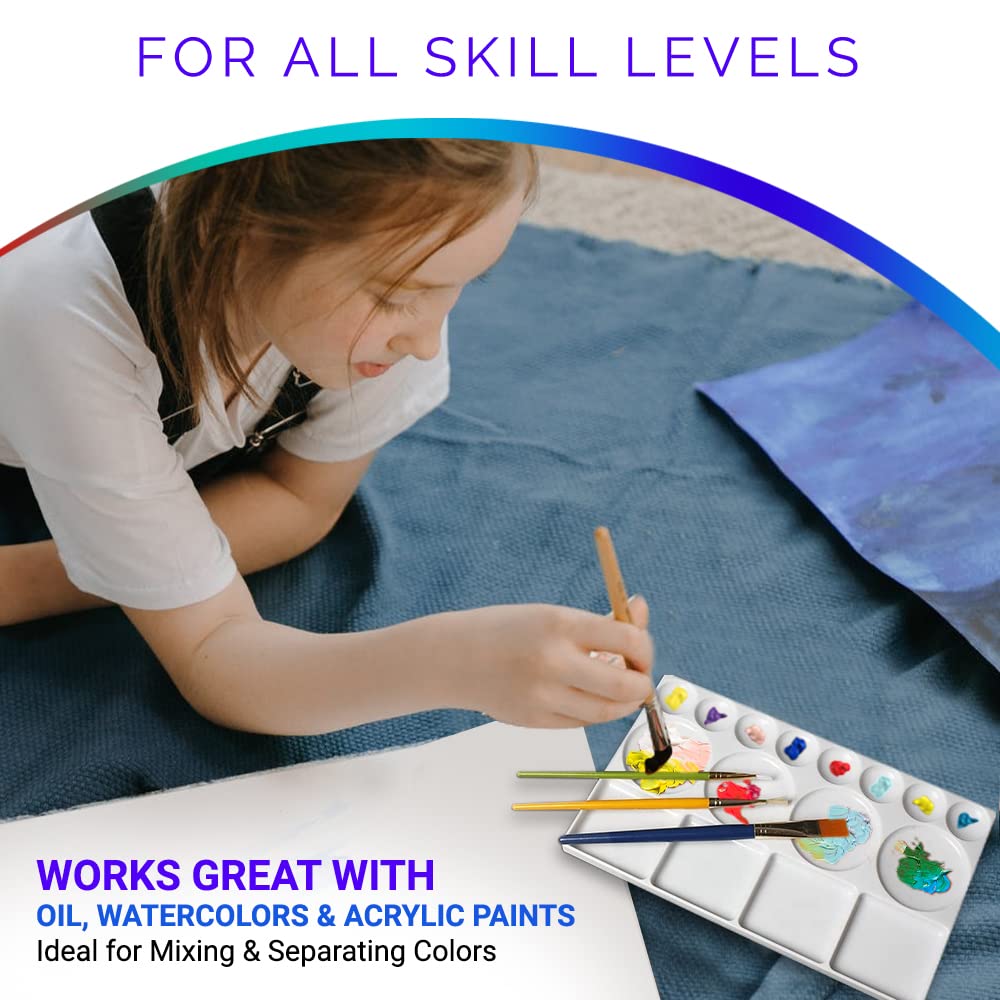Snapklik.com : Paint Palette - Skil Art 16 Wells, 10.6” X 6.4” Plastic ...