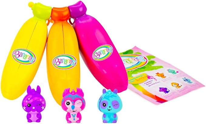 Amazon.com: Bananas Collectible Toy 3-Pack Bunch (Orange, Pink, Yellow ...