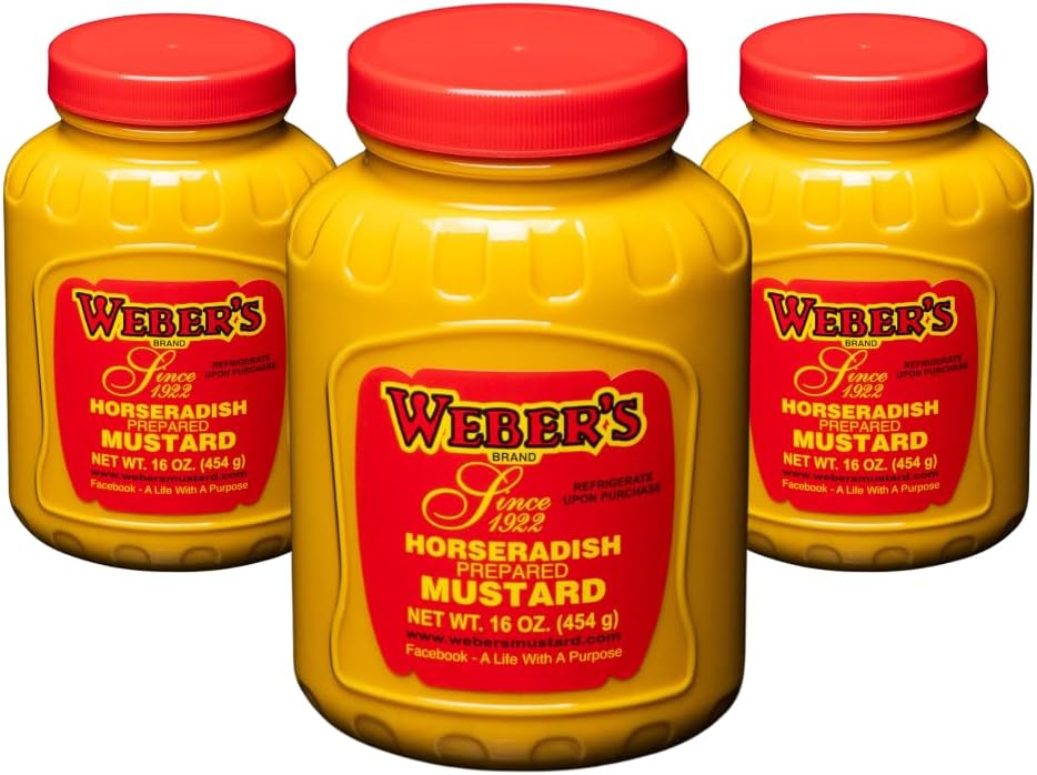 Amazon.com : Webers Horseradish Mustard - 16oz. (2-Pack) : Grocery ...