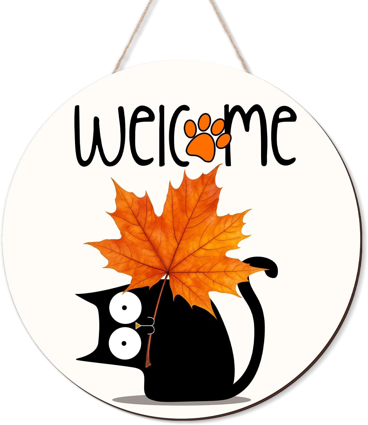 Amazon.com: Hello Fall Signs Wooden Hanging Signs for Front Door Maple ...