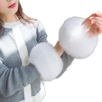 Real Fox Fur Arm Warmer Women's 2017 Wrist Warmer Genuine Fox Fur Cuff ...