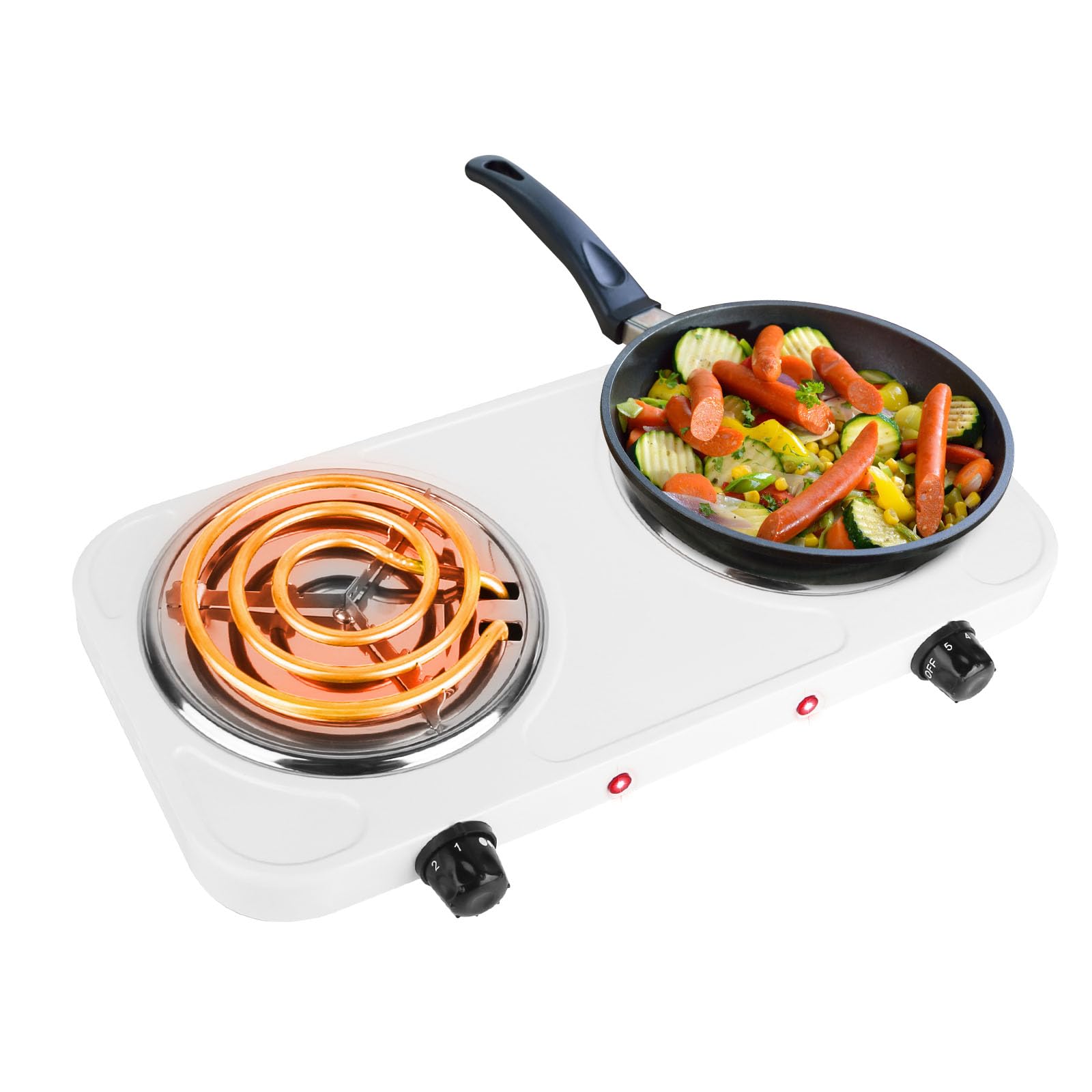 Snapklik.com : Countertop Burner, Electric Double Burners 2000 Watts ...