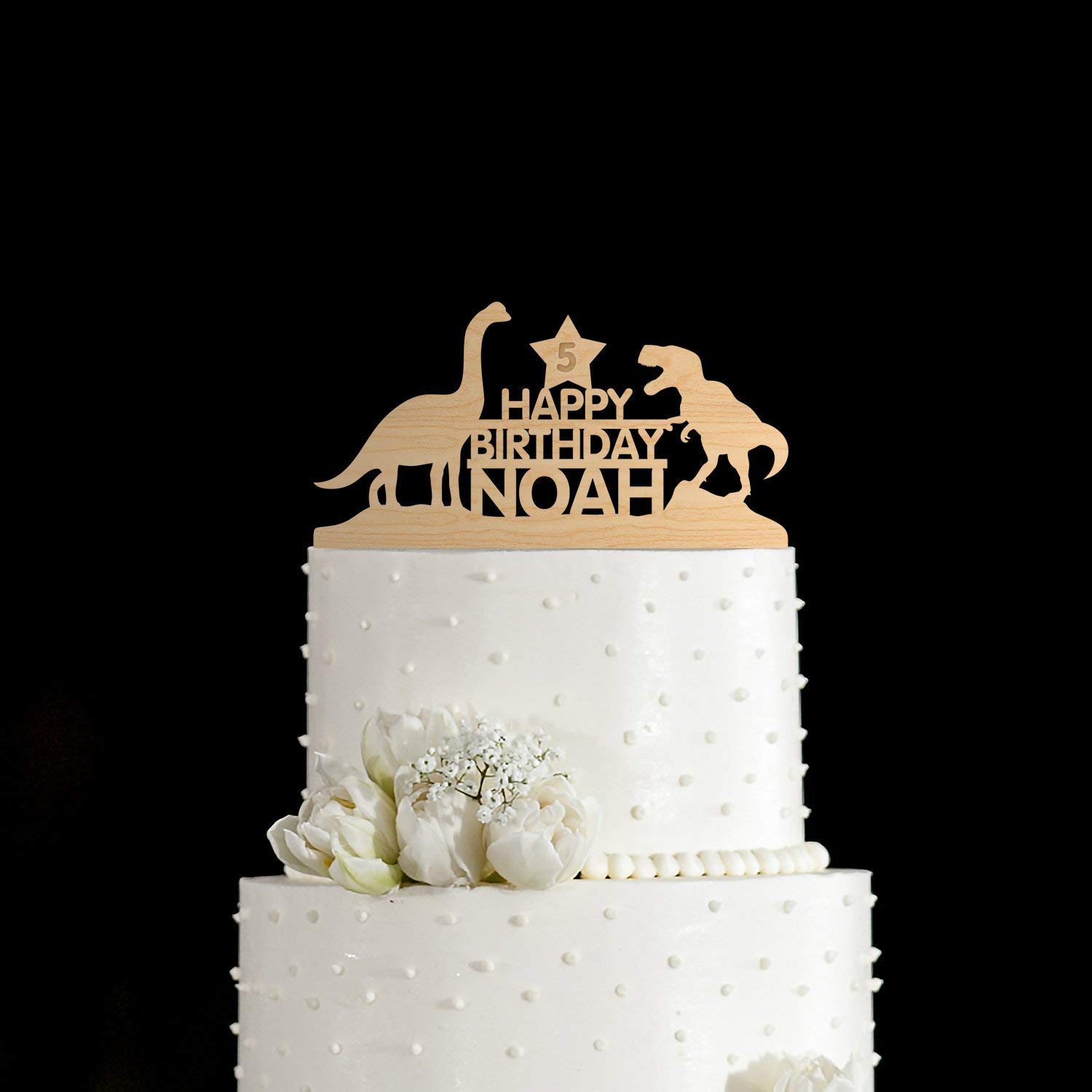 Dino Birthday Cake Topper First Birthday Cute Dinosaur Cake Topper ...