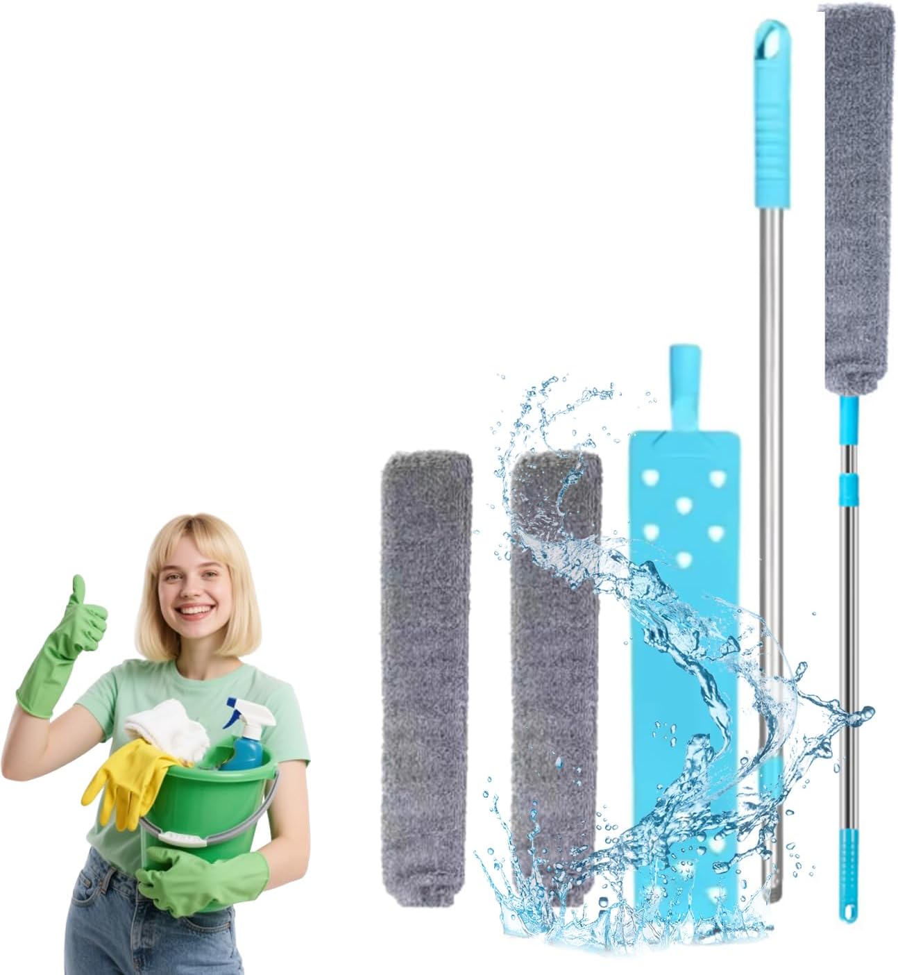 Amazon.com: 2026 New Saker Plus Expansion Crack Dust Remover, Retractable Microfiber Duster with ...