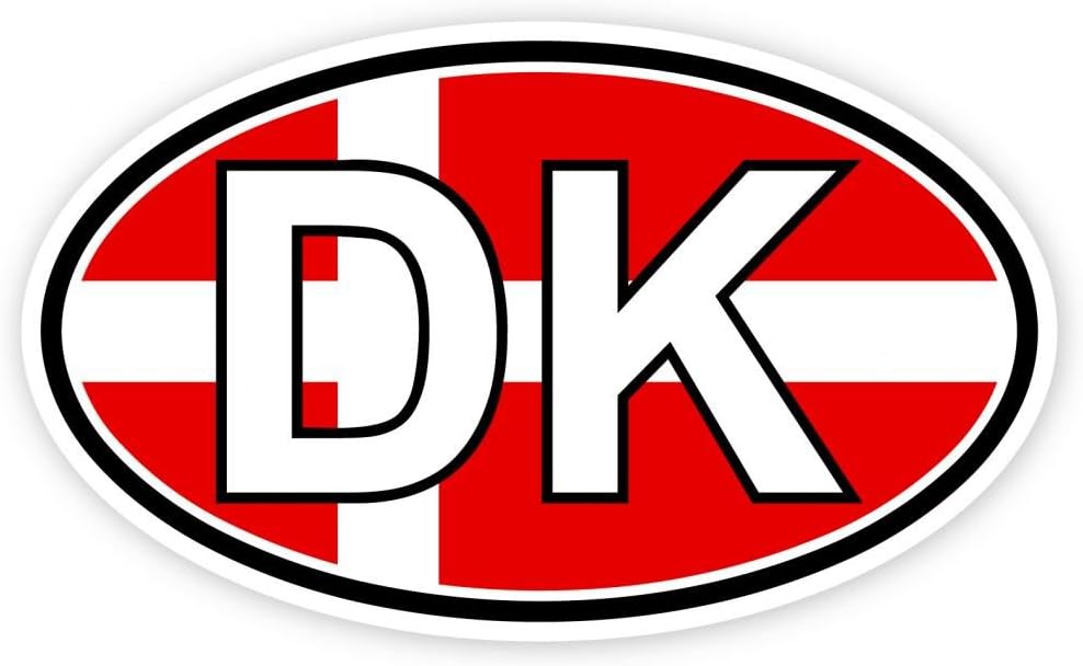 Amazon.com - DK Denmark Flag Euro Vinyl Decal Bumper Sticker - Perfect ...