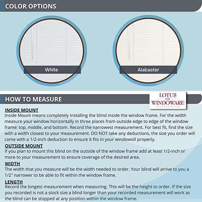 LOTUS & WINDOWARE Mini persiana de aluminio inalámbrica de 1 pulgada de ...