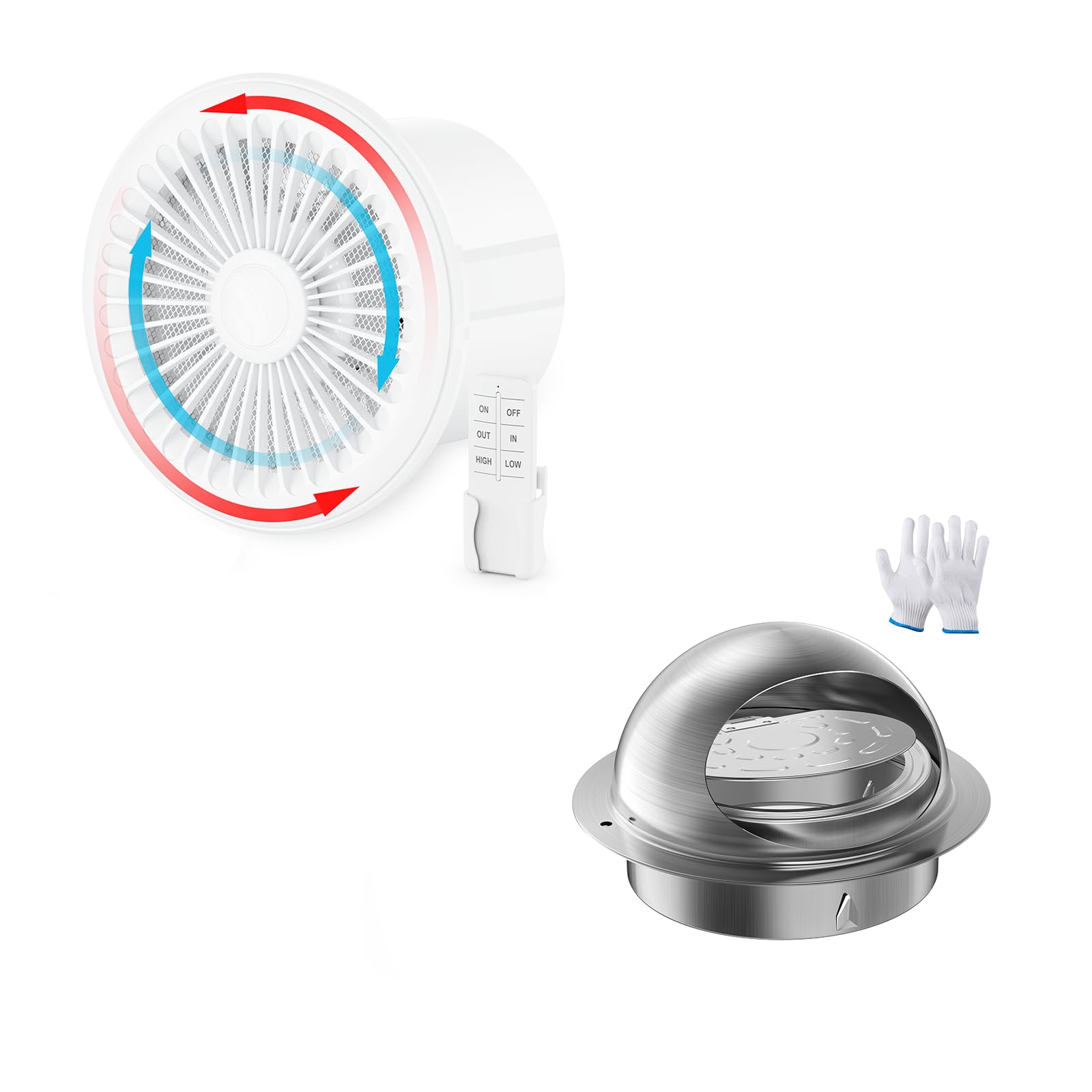Amazon.com: HG Power 6 Inch Ventilation Kit - 6" Two-way Exhaust Fan ...