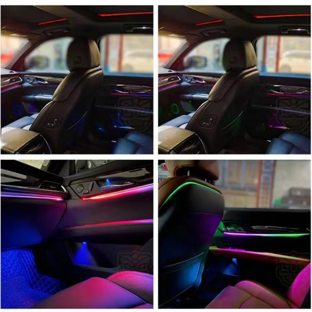 Snapklik.com : Acrylic Interior Car LED Strip Light APP Control, RGB ...