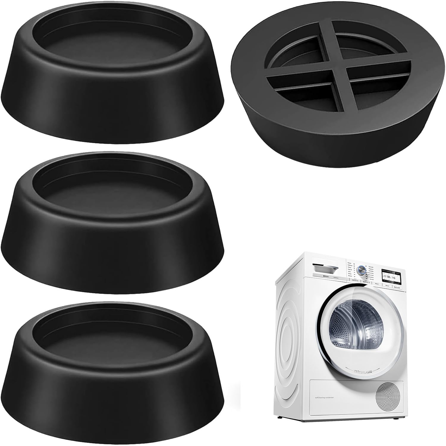 Anti Vibration Pads for Washing Machines - Shock Absorbing Washer Feet ...