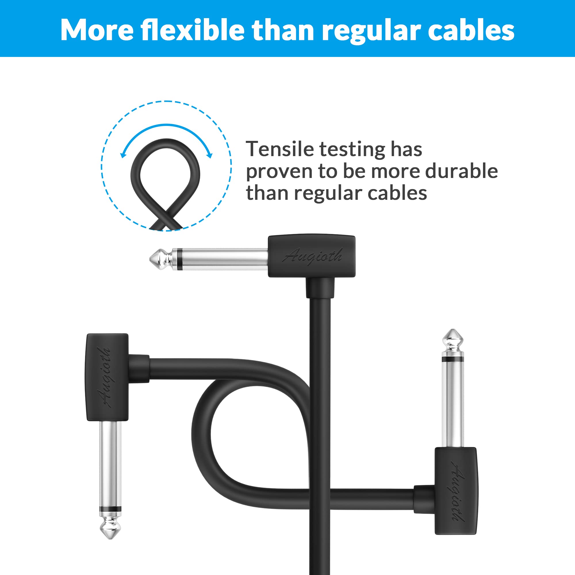 Snapklik.com : 18 Inch 45 Cm Guitar Patch Cable 1.5 Ft 1/4 Right Angled ...