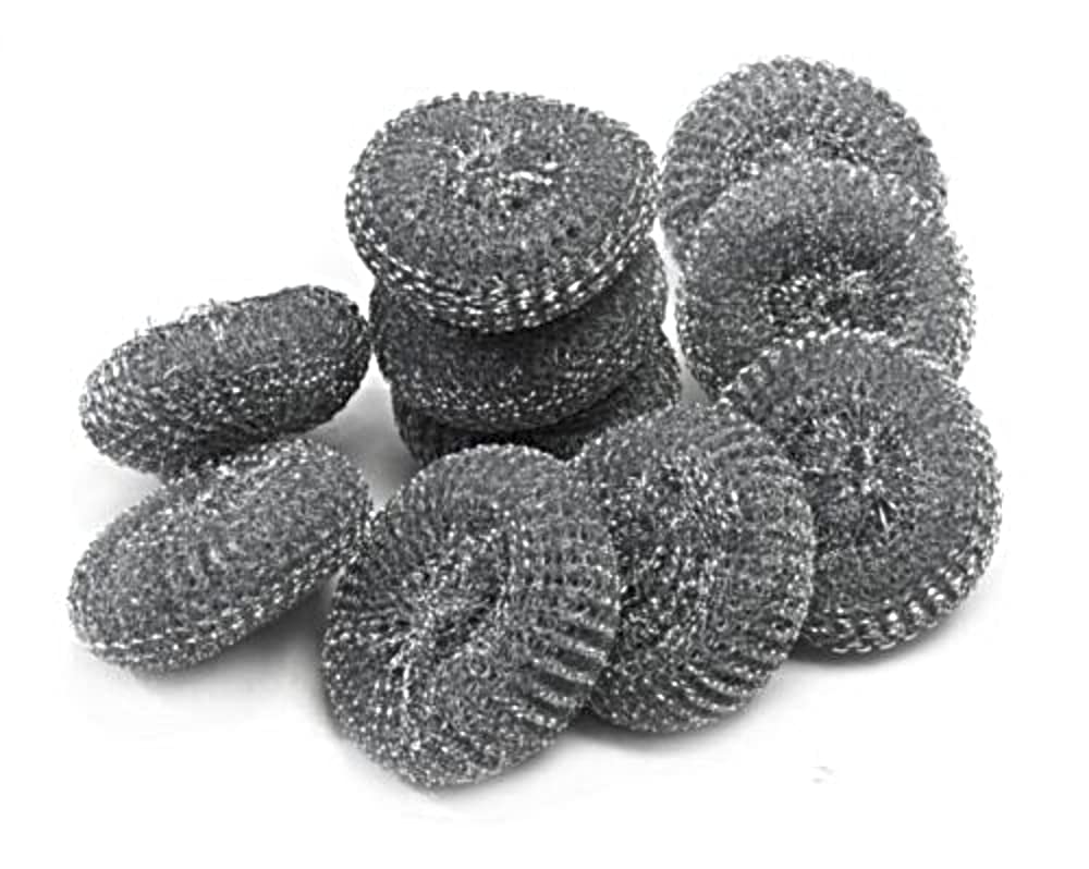 Stainless Steel Scourers - Pack of 20 - Heavy Duty Metal Sponge ...