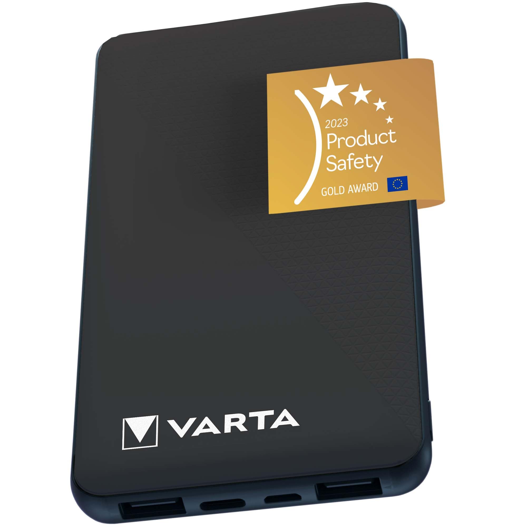 VARTA Power Bank 10000 mAh, Power Bank Power on Demand with 4 Ports (1x ...