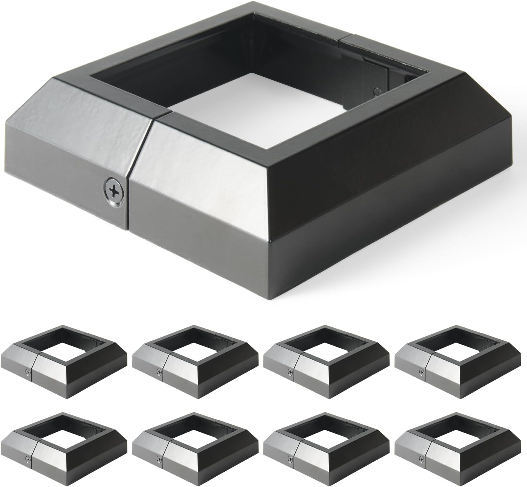 Juexica 4 Pack 6 x 6 Inches Brown Vinyl Post Sleeve Adjustable Vinyl ...