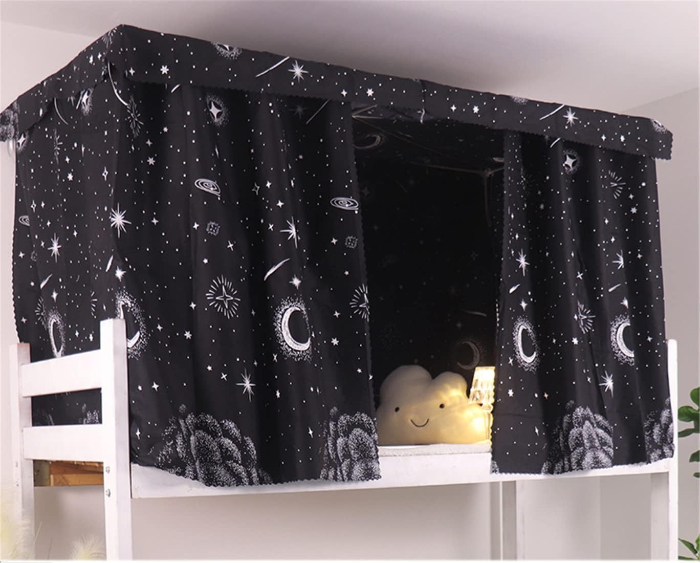 Amazon.com: Dorm Bunk Bed Curtain Printed Blackout Curtain Single Bed ...