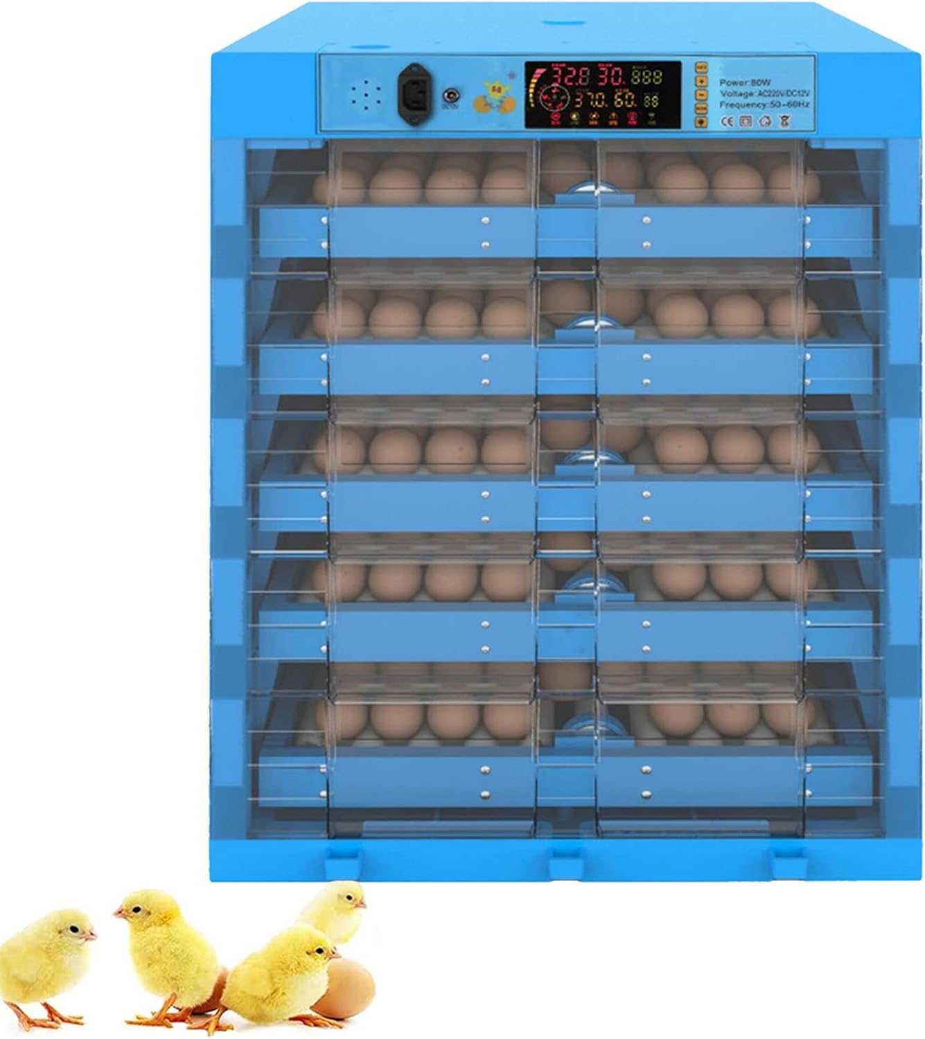 GIZMIT Clear Egg Incubator, Fully Automatic Digital Poultry Hatching ...