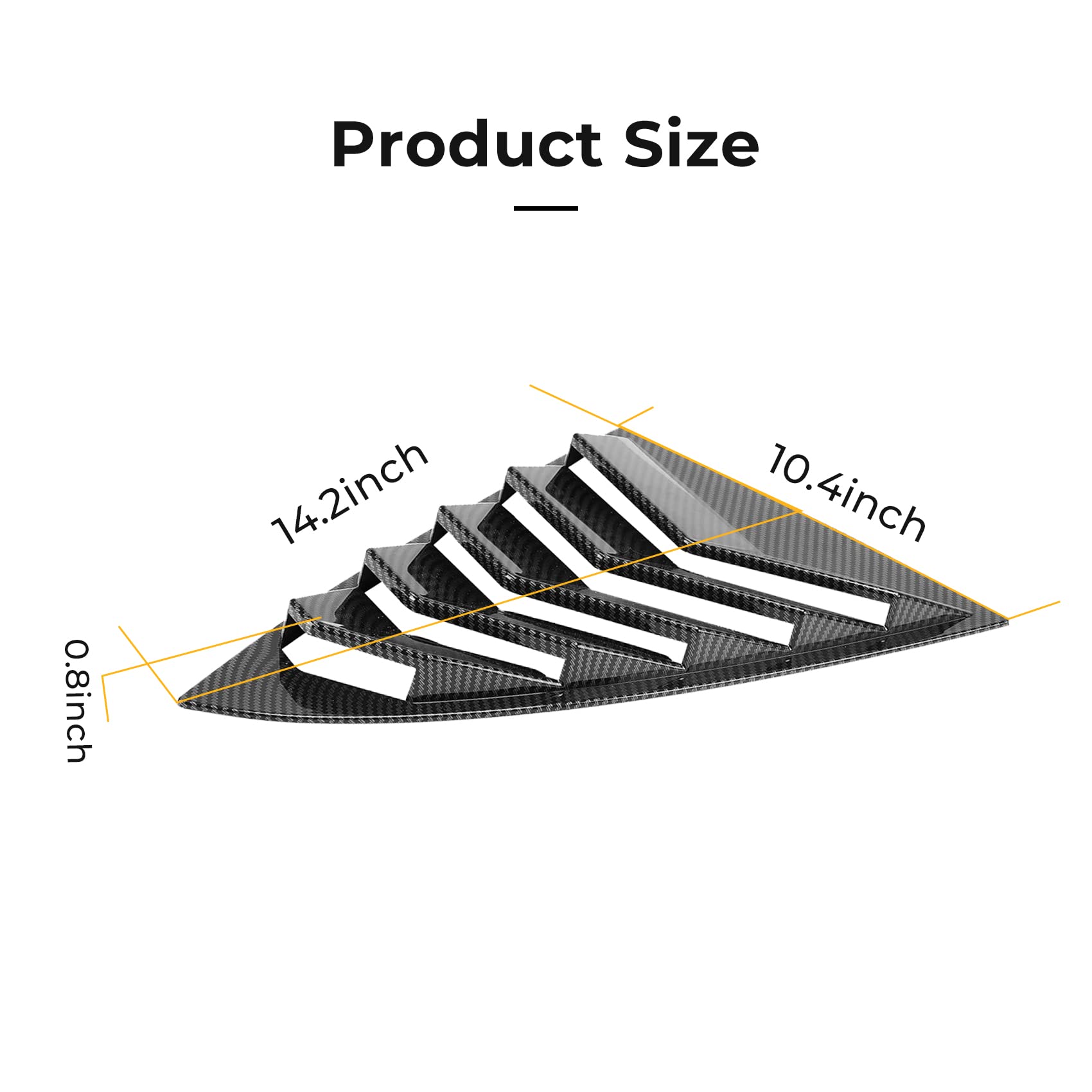 Snapklik.com : 2Pcs Model Y Side Window Louver Cover Sport Style For ...