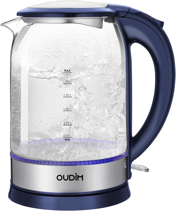 Amazon.com: 1500W Rapid Boiling Electric Water Kettle, 1.7L Water ...