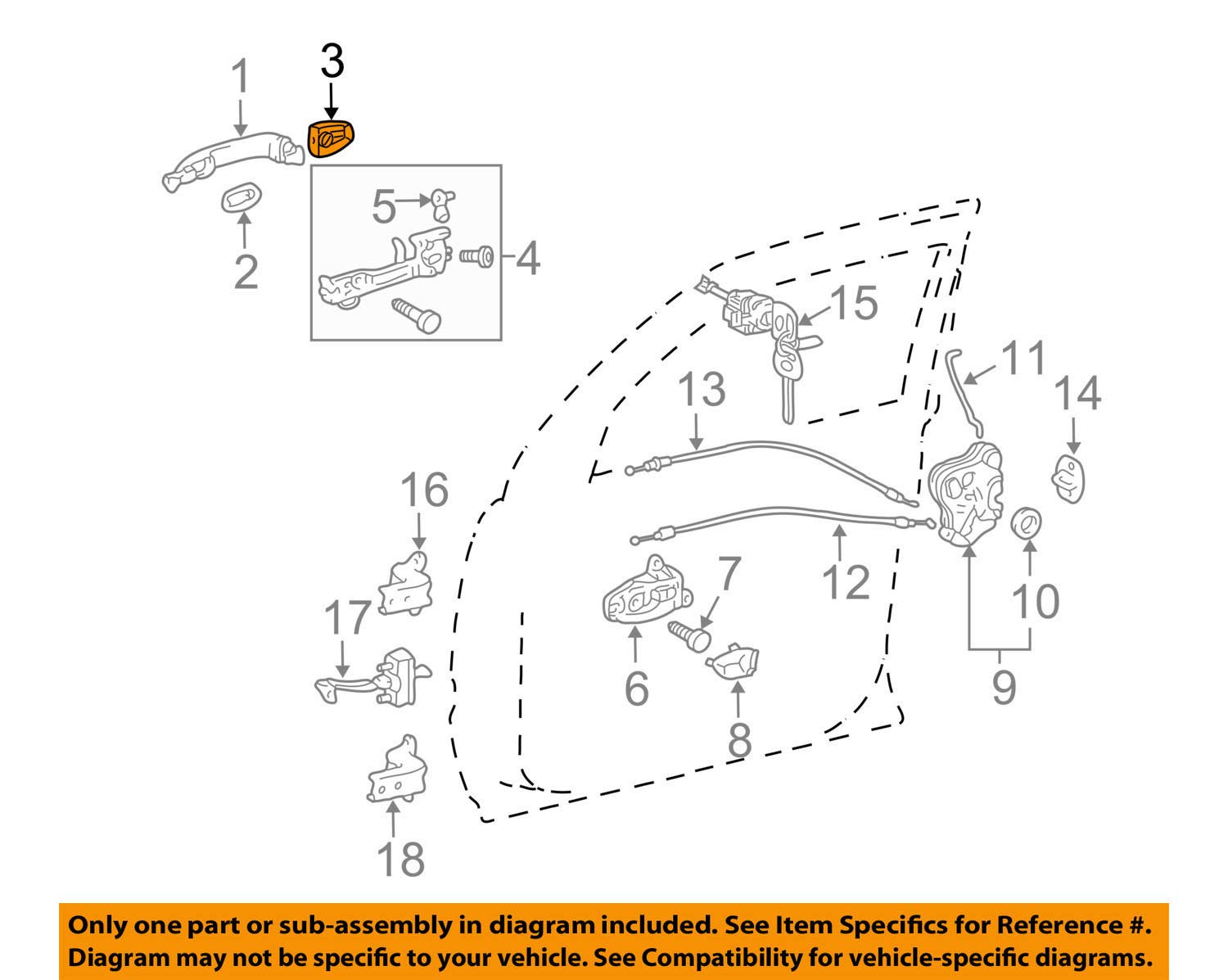 Amazon.com: Genuine Toyota 69217-35050 Door Handle Cover : Automotive