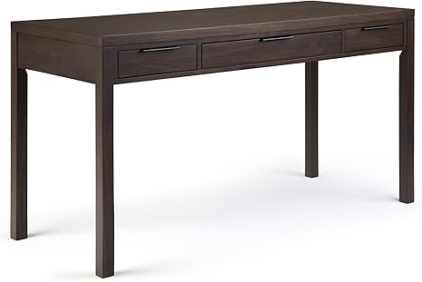 Amazon.com: SIMPLIHOME Hollander Desk - 60-Inch Wide Solid Wood Writing ...