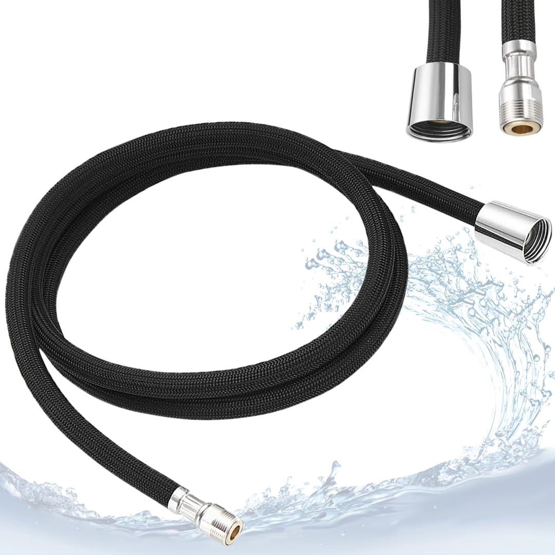 Amazon.com: Black Kitchen Faucet Hose Replacement M15*1MM X G1/2 ...