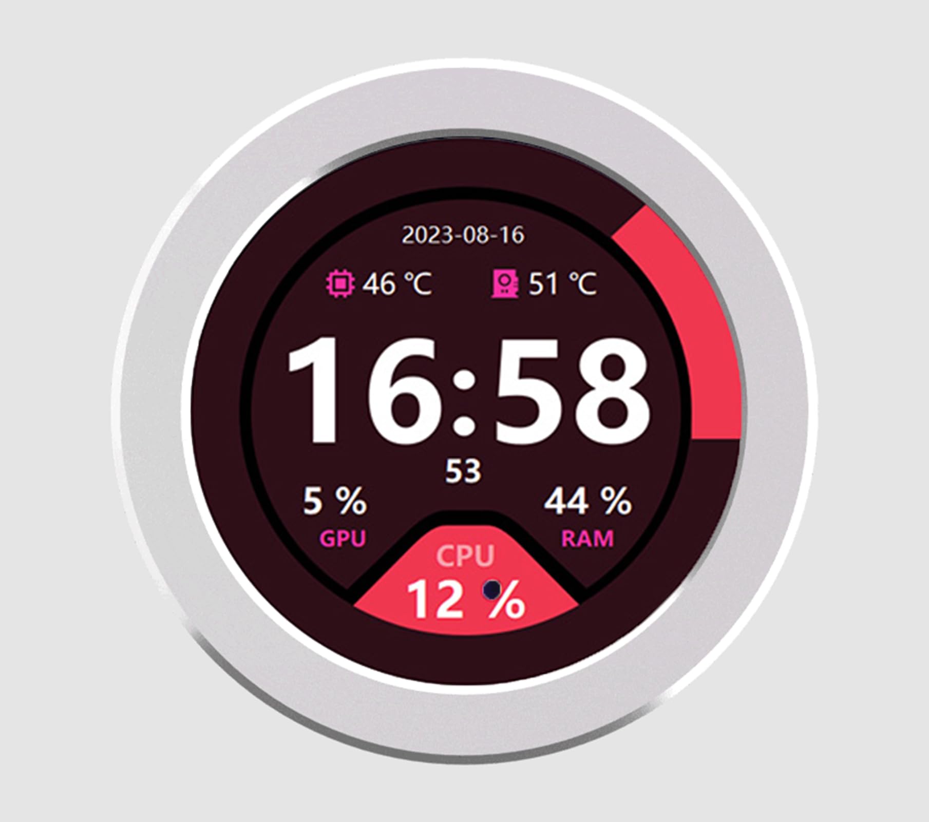 Buy 2.1inch USB Monitor Water Cooler Screen PC Case Secondary Screen ...