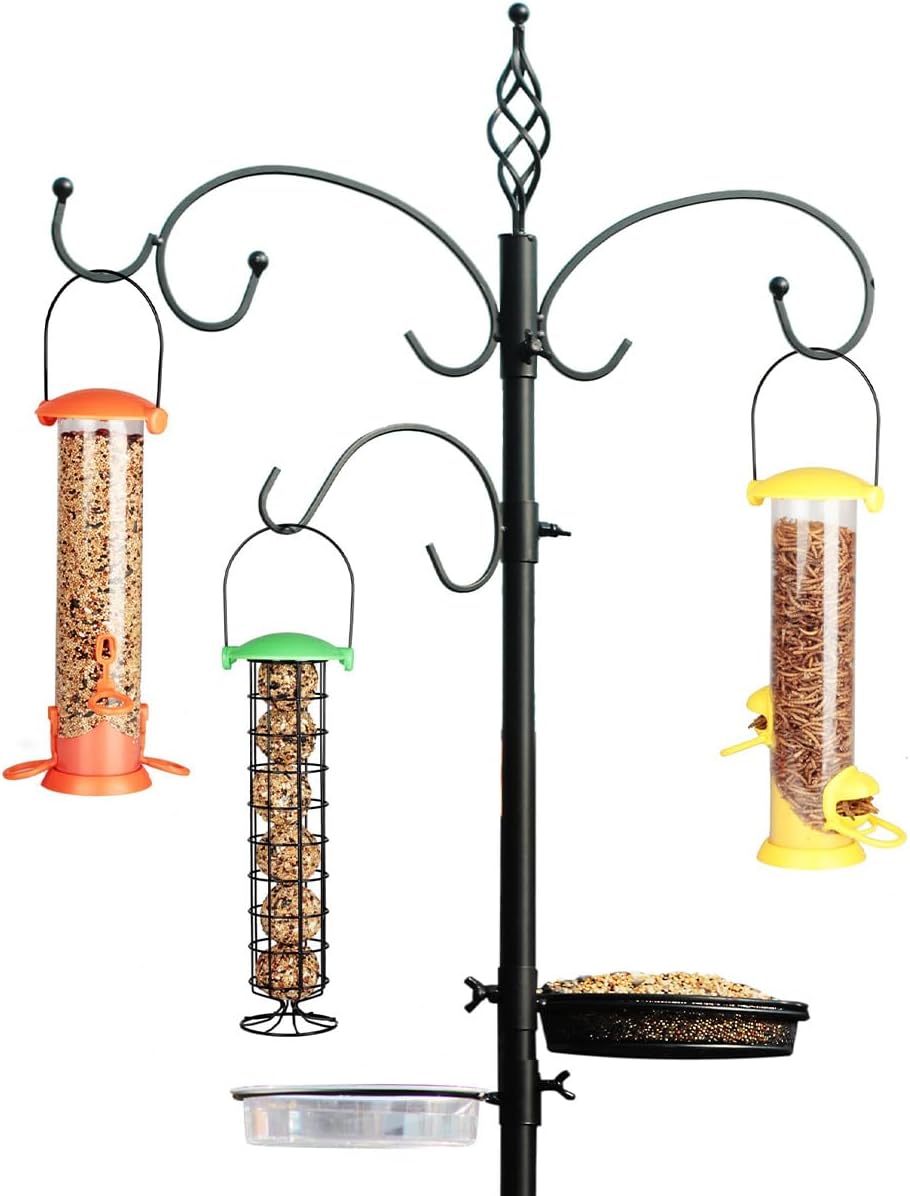Amazon.com : 3Pk Colorful Tube Bird Feeder Family, Nyjer/Thistle Feeder ...