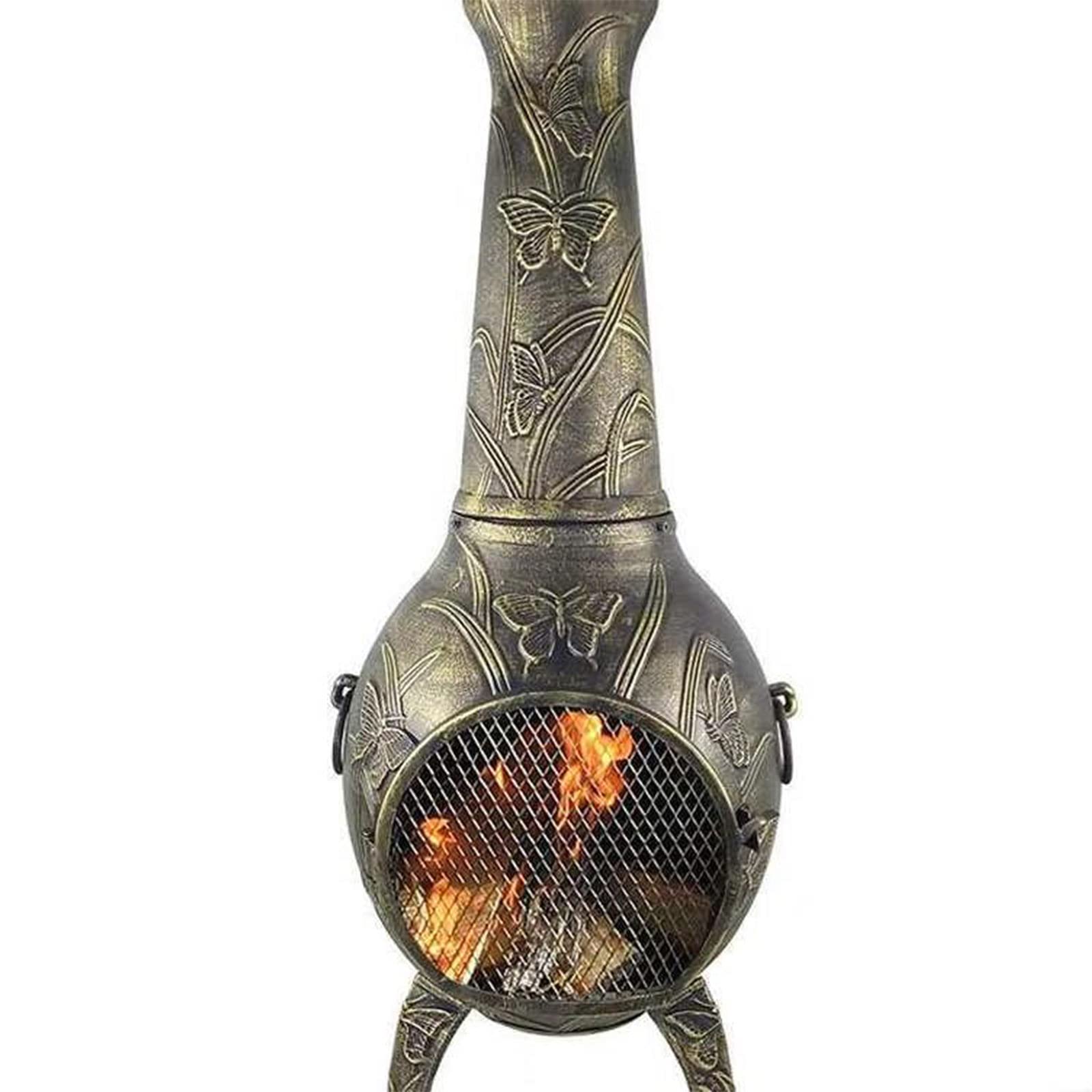 Buy DUTUI Outdoor Cast Iron Heating Stove Cast Iron Fireplace Real Fire ...