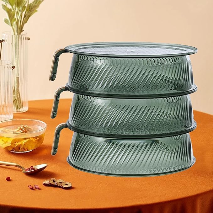 Buy KRLZ Transparent Insulated Food Cover, 3 Layer Stackable Multilayer ...