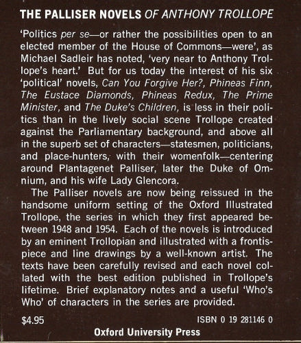 The Palliser Novels (Six Volumes in 1 slipcase): Anthony Trollope ...