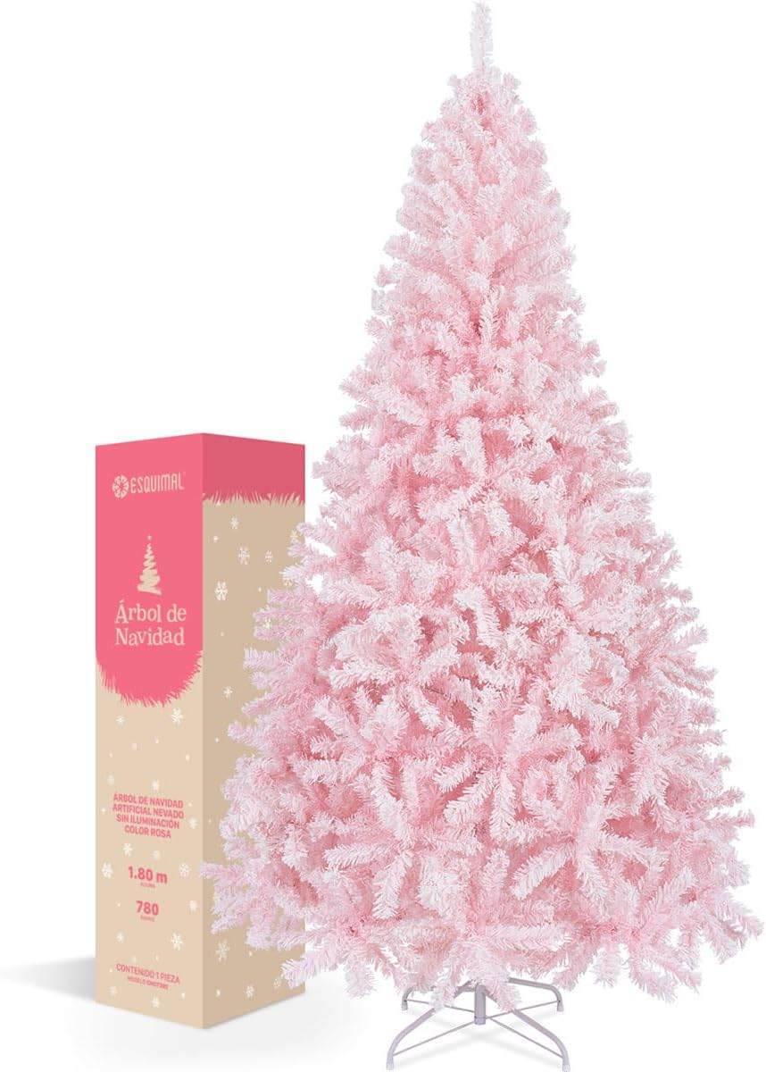 RACK & PACK Arbol de Navidad Rosa Frondoso Pachon Pino Arbolito ...