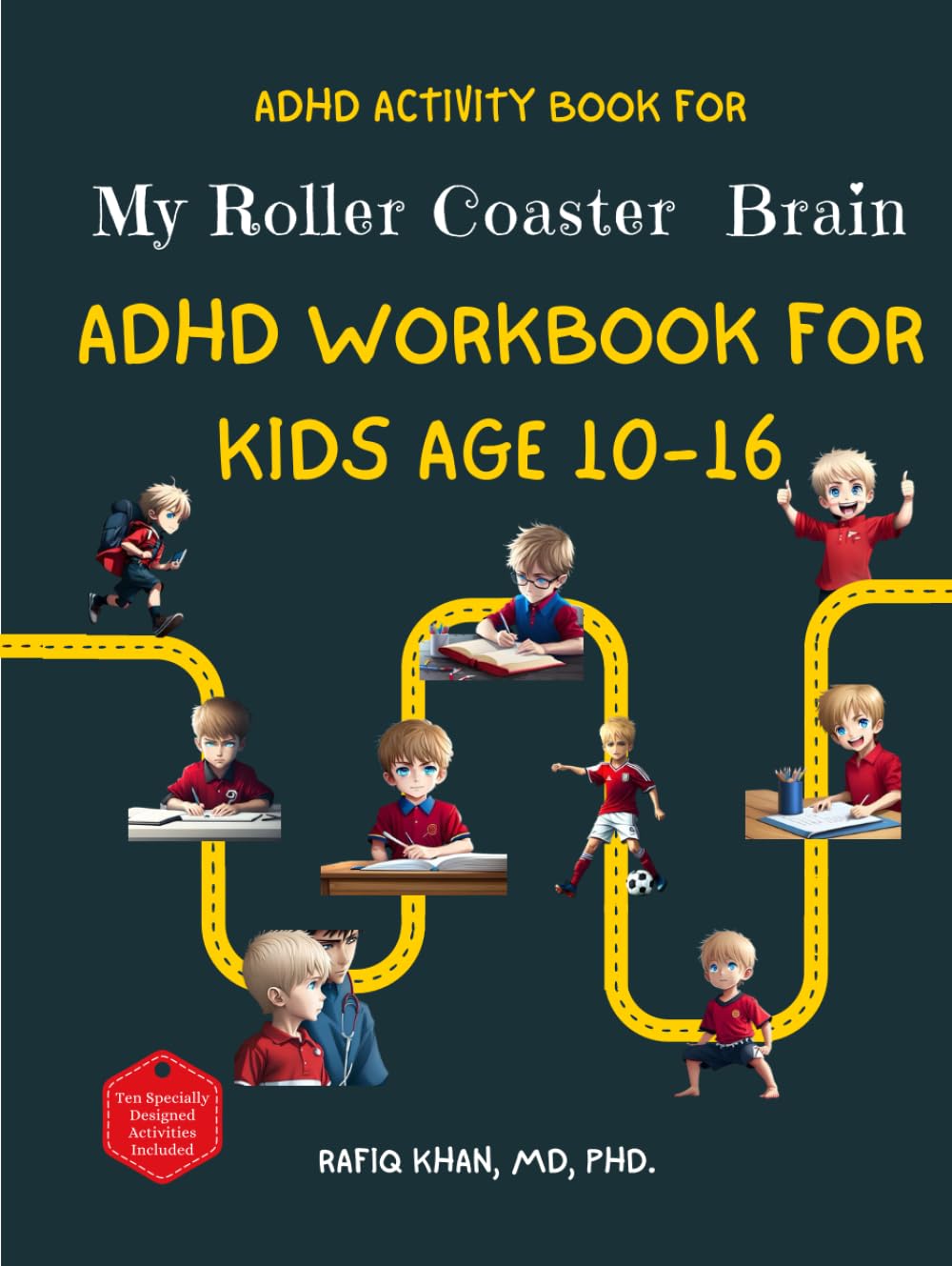 ADHD Activity Book For My Roller Coaster Brain: ADHD Workbook For Kids ...
