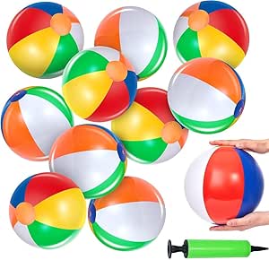 Slzhds 12 Pelotas de Playa Inflables Arcoiris, Pelota de Playa 12 ...