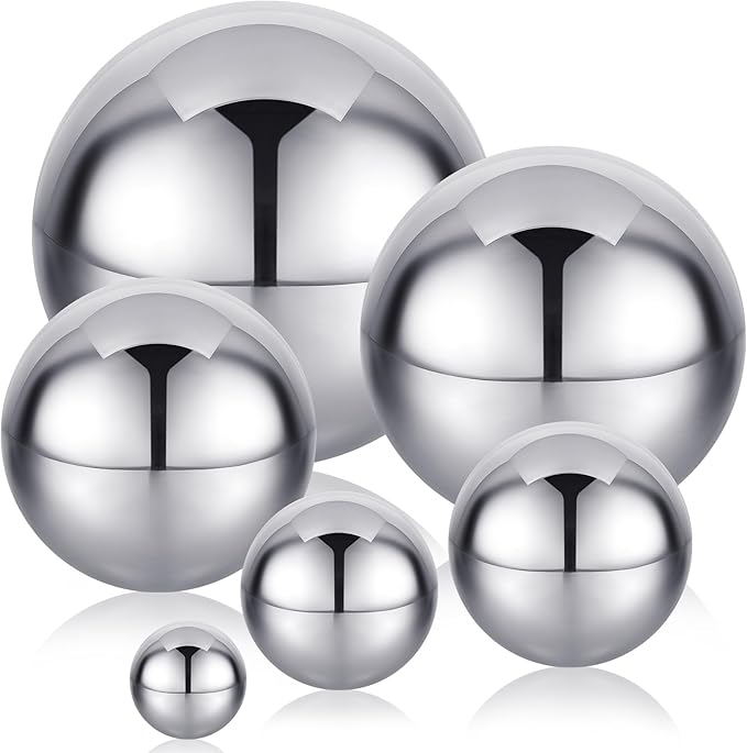 Amazon.com: Shappy 6 Pcs Sensory Reflective Balls Stainless Steel ...