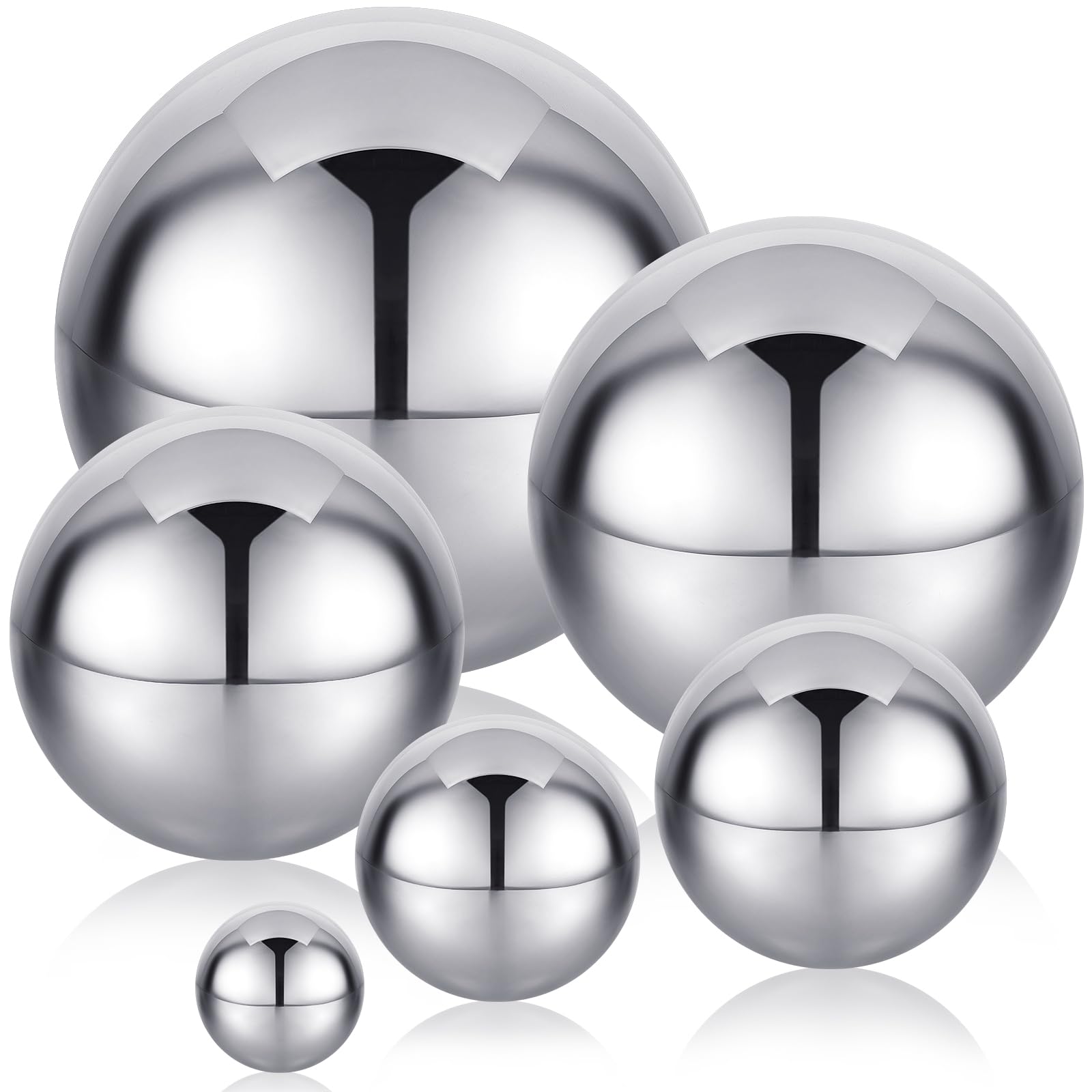 Amazon.com: Shappy 6 Pcs Sensory Reflective Balls Stainless Steel ...