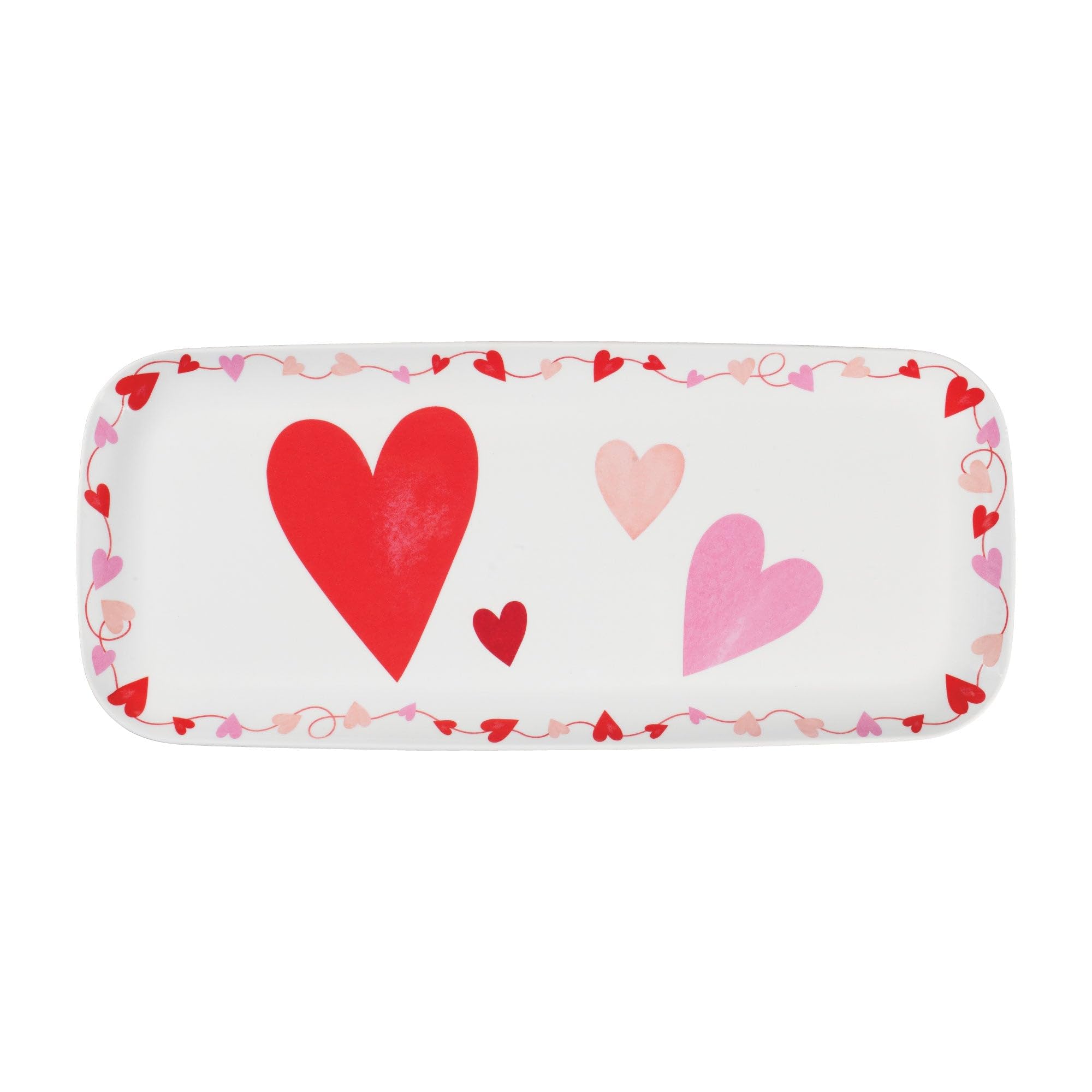 Snapklik.com : ware Love Hearts Melamine Serving Tray, 15 X 6.5 Inch ...