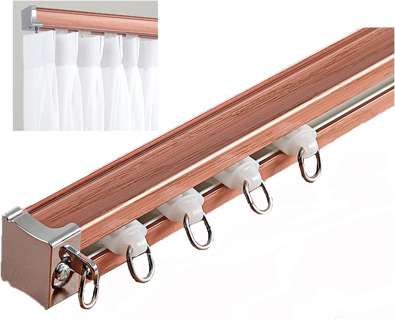 Amazon.com: Ceiling Or Wall Mount Curtain Track System, Curtain Rail ...