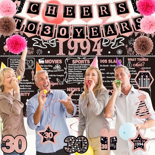 Snapklik.com : 30th Birthday Decorations For Women,16PCS Back In 1994 ...