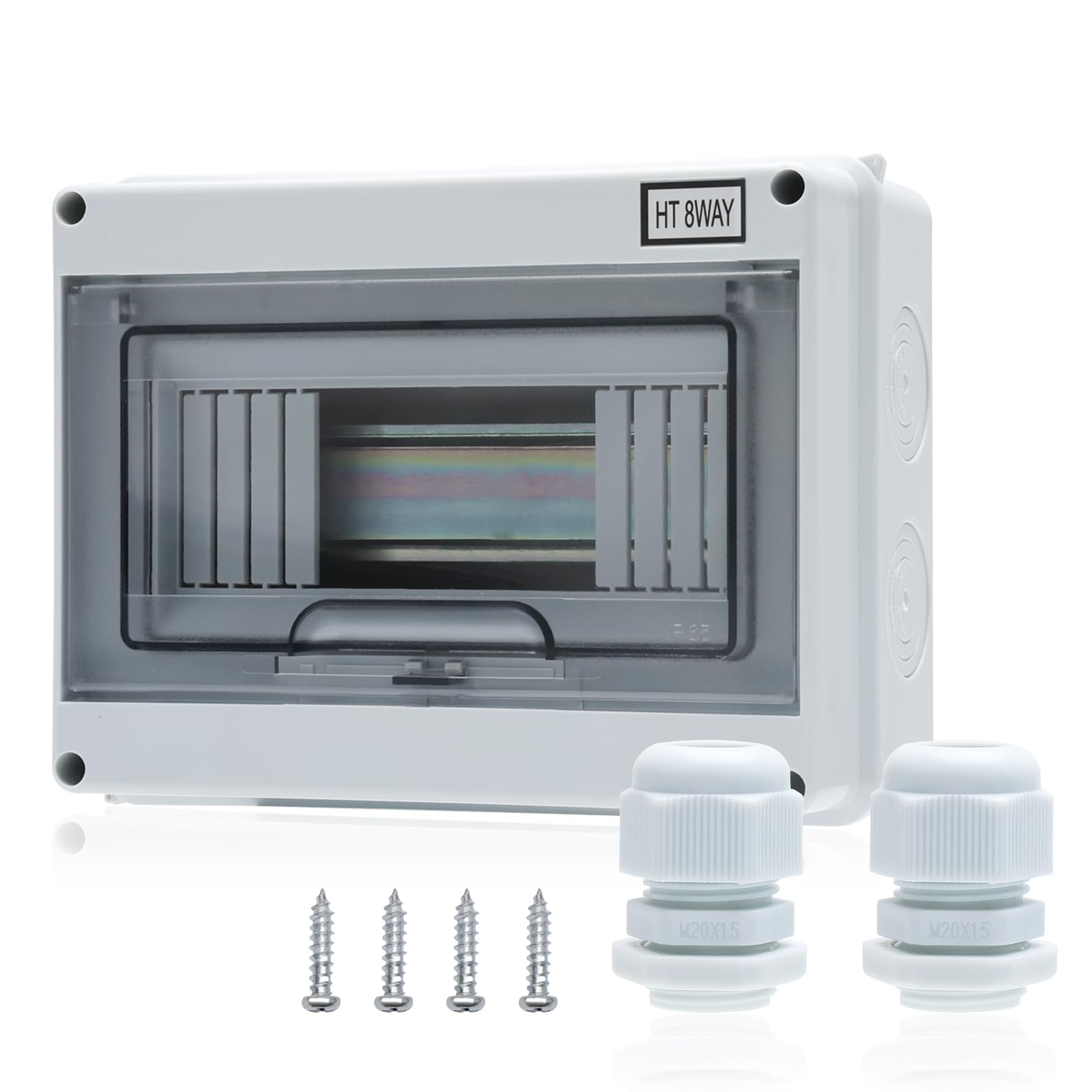 Snapklik.com : KERWINN 8 Way Distribution Protection Box,ABS/PC Alloy ...
