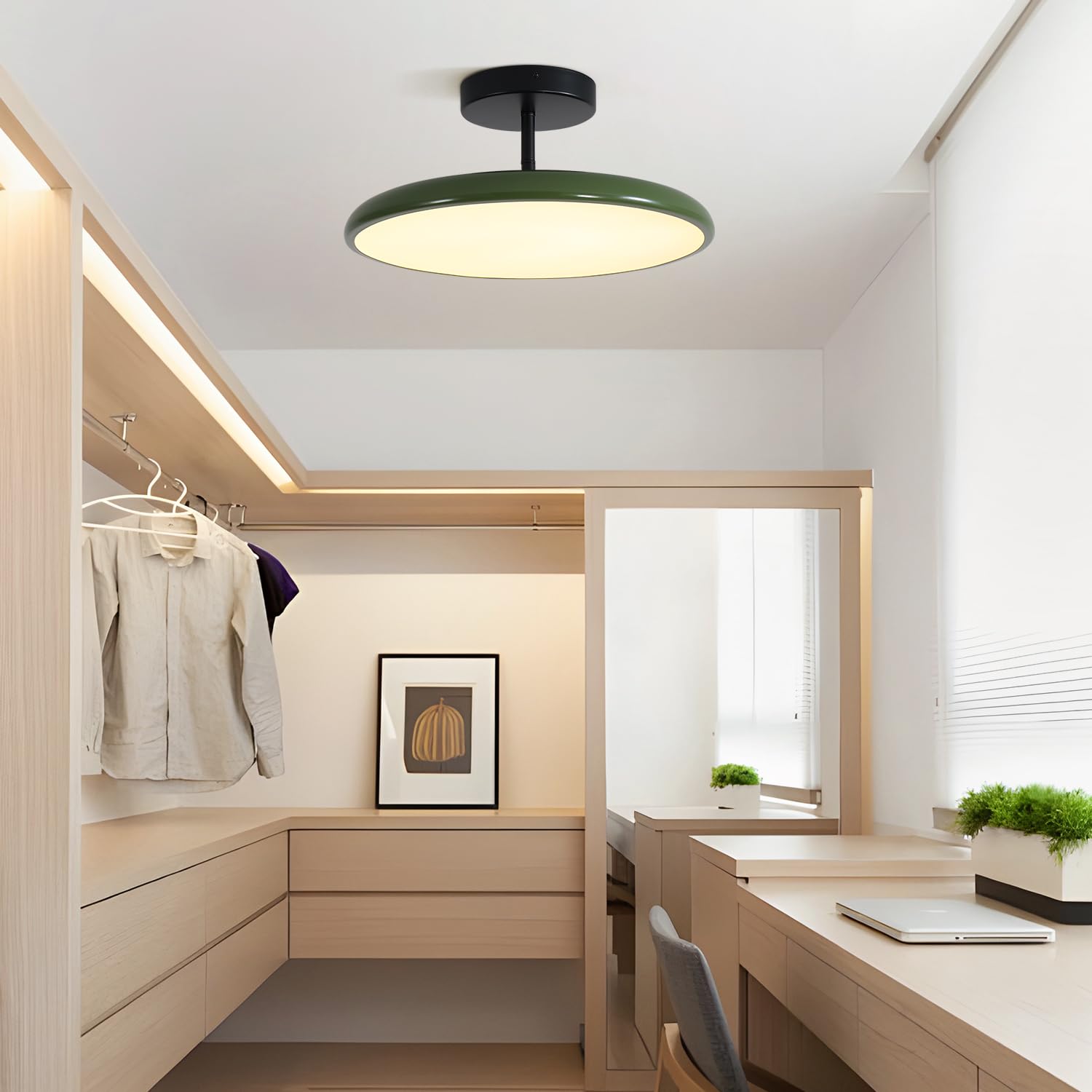 Snapklik.com : Lighting Vintage Green Ceiling Light Contemporary Black ...
