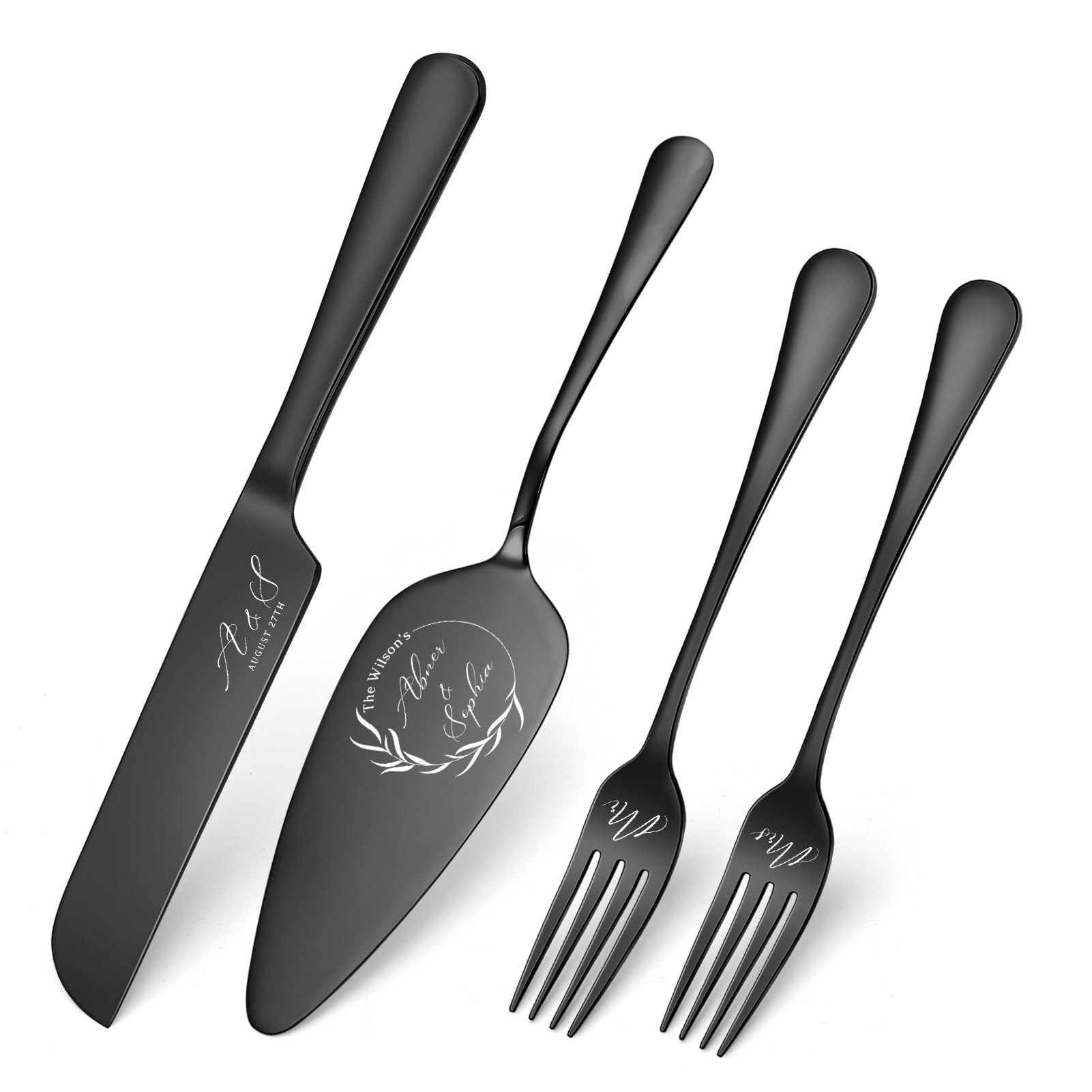 Amazon.com | Zhamate Cake Knife and Server Set for Wedding ...